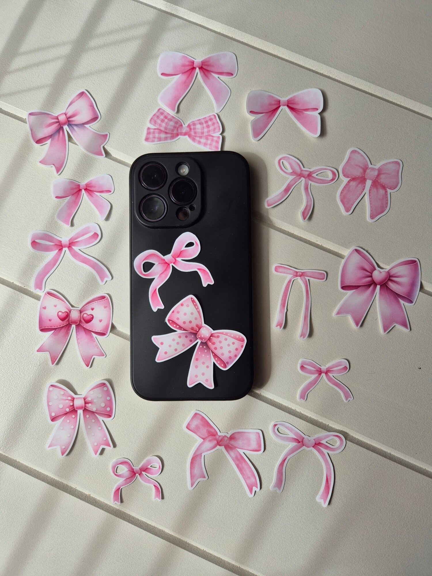 18 Pcs Pink Coquette Bows Vinyl Stickers - Matte Finish - Etsy