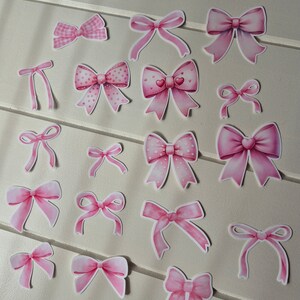 18 Pcs Pink Coquette Bows Vinyl Stickers - Matte Finish - Etsy