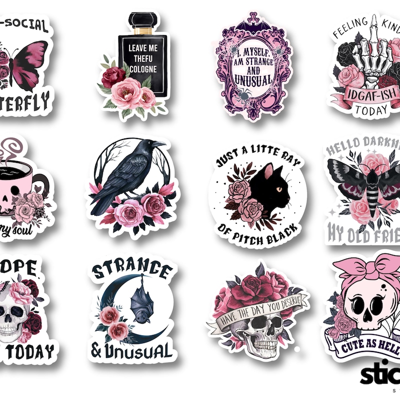 Goth Stickers - Etsy
