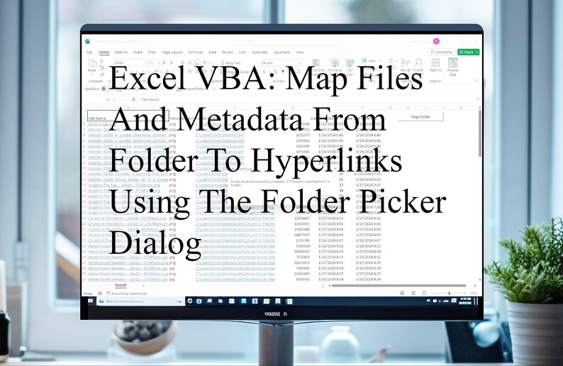 Excel VBA Map Files and Metadata From Folder and Subfolders Into an Excel Sheet With Hyperlinks ...