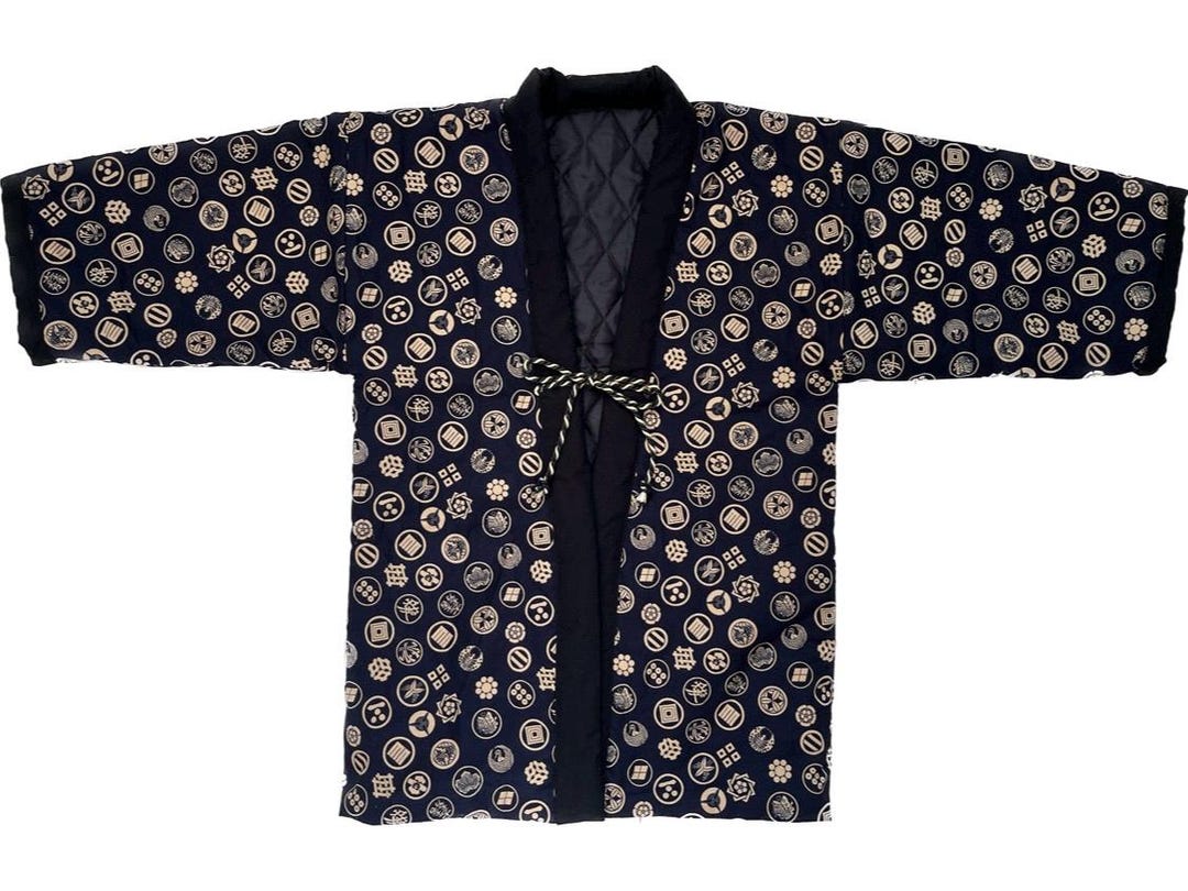 Japanese Hanten, Padded Haori Jacket, Winter Loungewear - Etsy