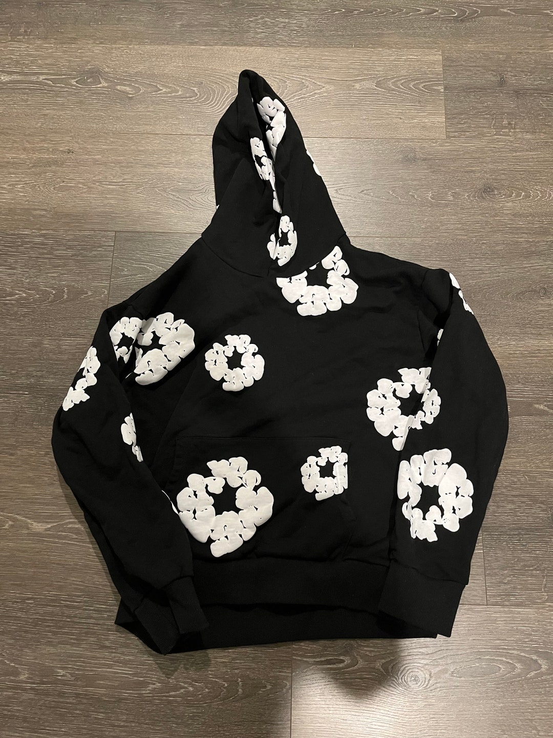Denim Tears Black Streetwear Basic Tear Hoodie - Etsy