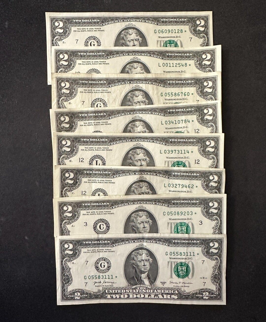 2017 Two Dollar Bill STAR NOTES Rare 2 Dollar Bill Currency - Etsy