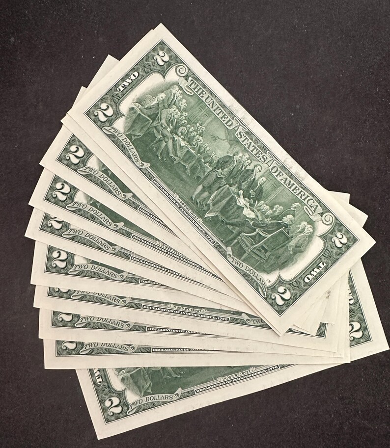 Lot of 10 CRISP Two Dollar Bills REAL Currency You Can Save or Spend - Etsy