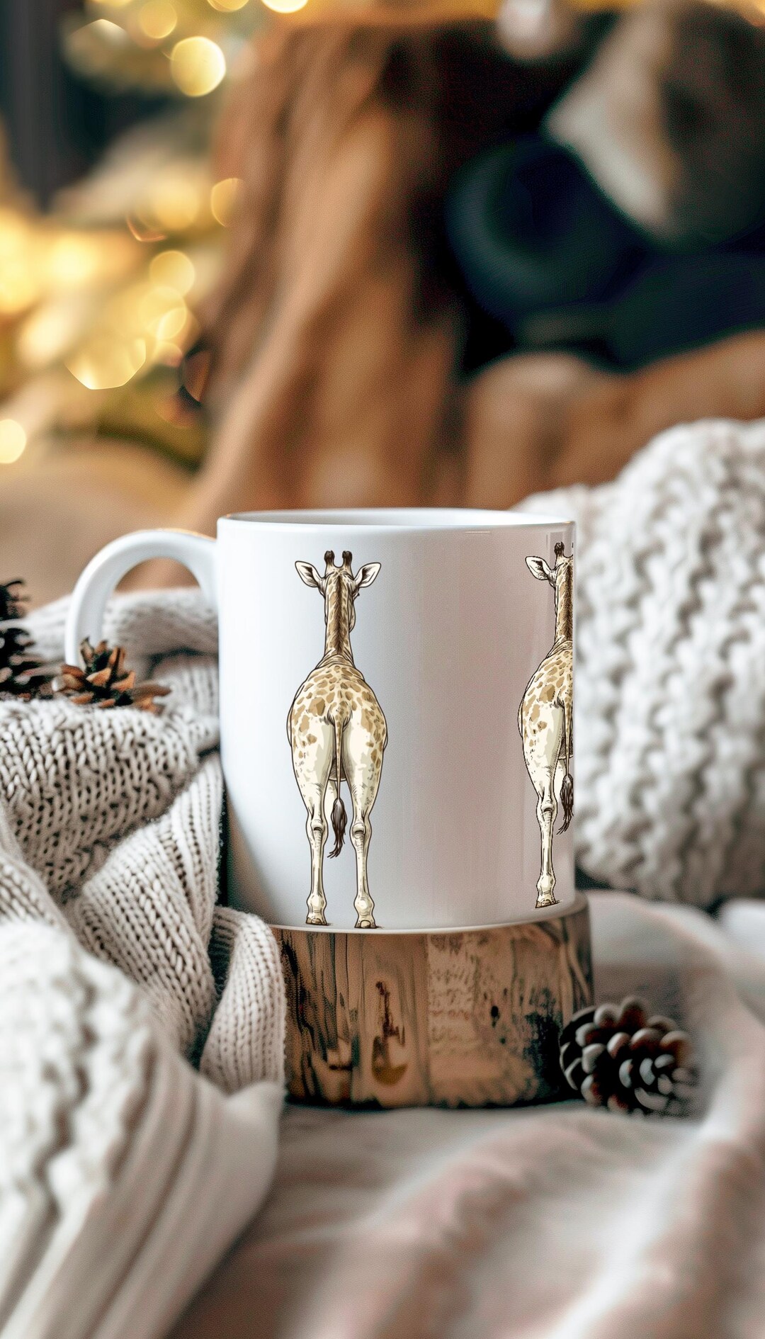 Giraffe Butt Ceramic Mug, Funny Zoo Animal Coffee Cup, Safari Lover ...