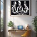 Poker Clowns 4 Black & White Digital Art Print, AI Generated, Wall Art ...