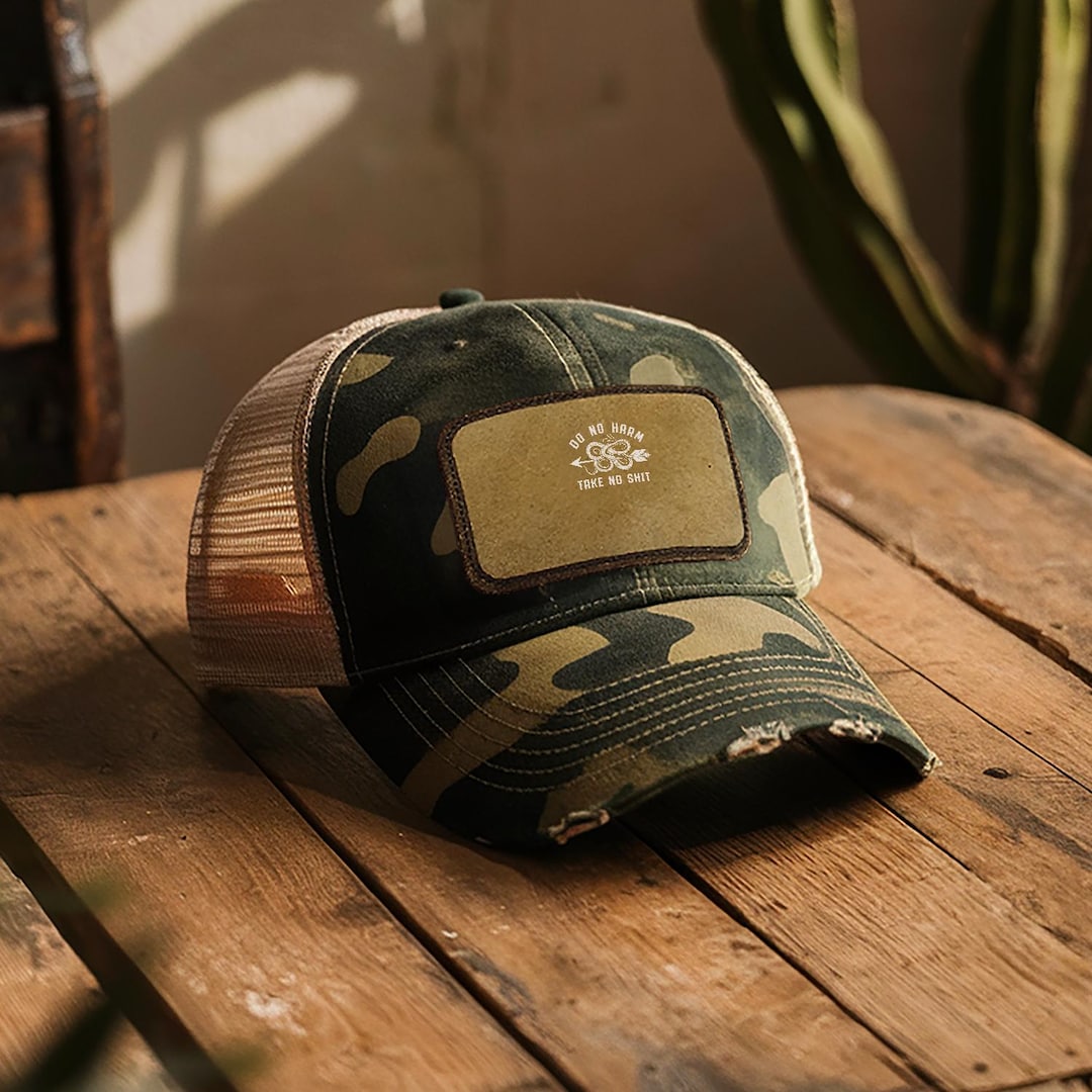 Do No Harm Hat, Take No Shit Hat, Funny Camo Trucker Hat, Trendy ...