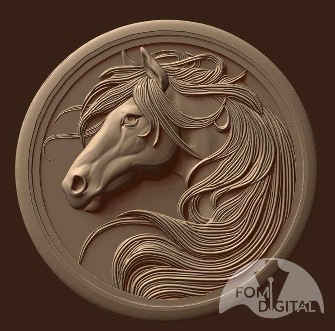 Horse 3d Stl File for CNC Milling Machine,3d Printing, Casting, Wood ...
