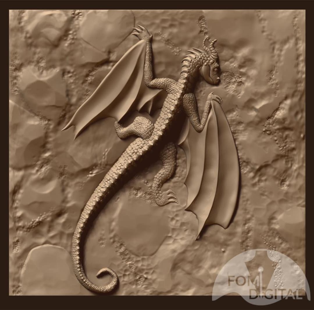 Dragon 3d Stl File for CNC Milling Machine,3d Printing, Casting, Wood ...