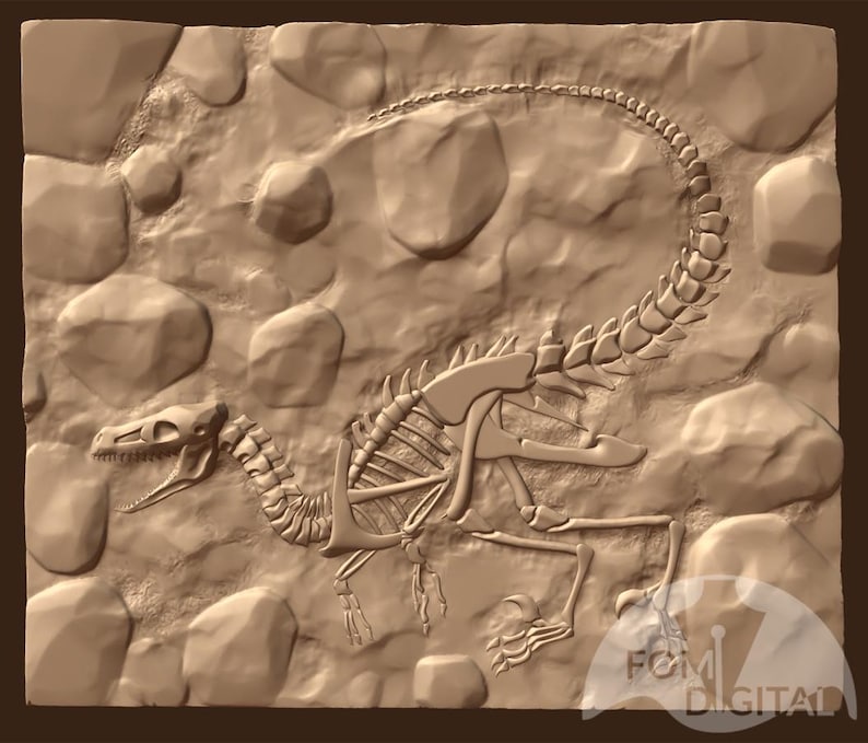 Velociraptor Fossil 3D STL File - Etsy