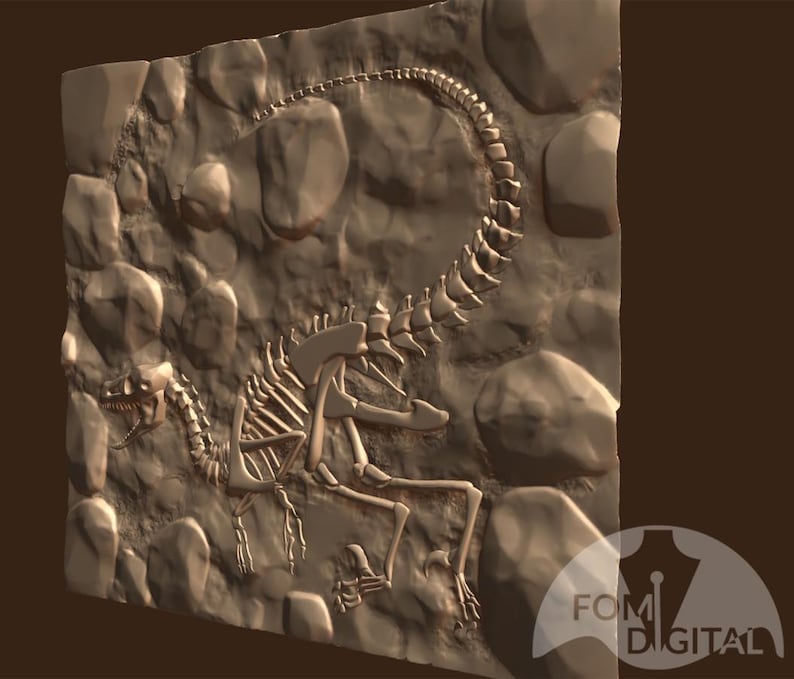 Velociraptor Fossil 3D STL File - Etsy