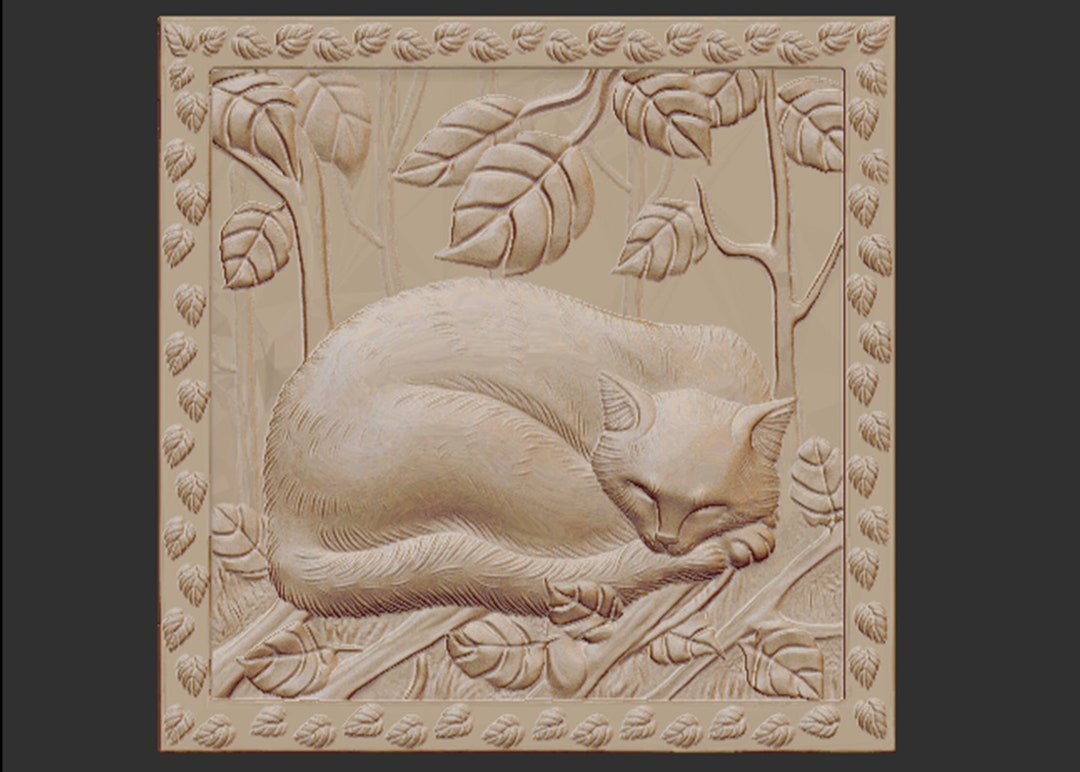 Sleeping Cat 3D STL File - Etsy