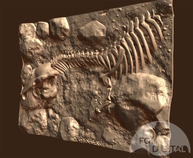 T-rex Fossil 3D STL File - Etsy