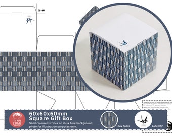 Japanese Style Design DIY Gift Box 80x50x50mm, Fits A4, Japanese Design ...