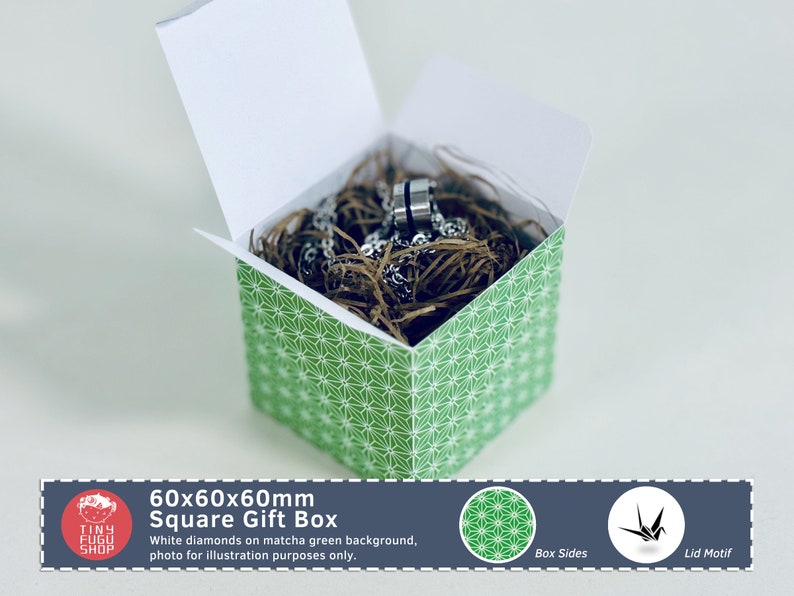 Japanese Style Design DIY Gift Box 60x60x60mm, Fits A4, Japanese Design ...
