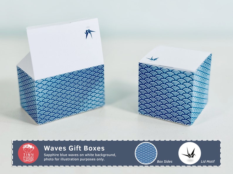 Japanese Style Design DIY Gift Box 80x50x50mm, Fits A4, Japanese Design ...