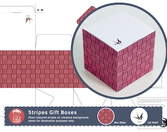 Japanese Style Design DIY Gift Box 80x50x50mm, Fits A4, Japanese Design ...