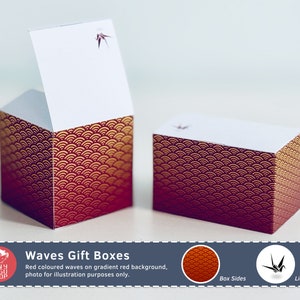 Japanese Style Design DIY Gift Box 80x50x50mm, Fits A4, Japanese Design ...