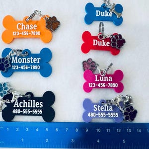 Personalized 3D Printed Dog Tag – Custom Pet ID Tag With Free Charm ...