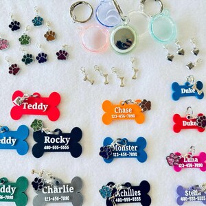 Personalized 3D Printed Pet Tag: Custom Dog ID With Charm - Etsy