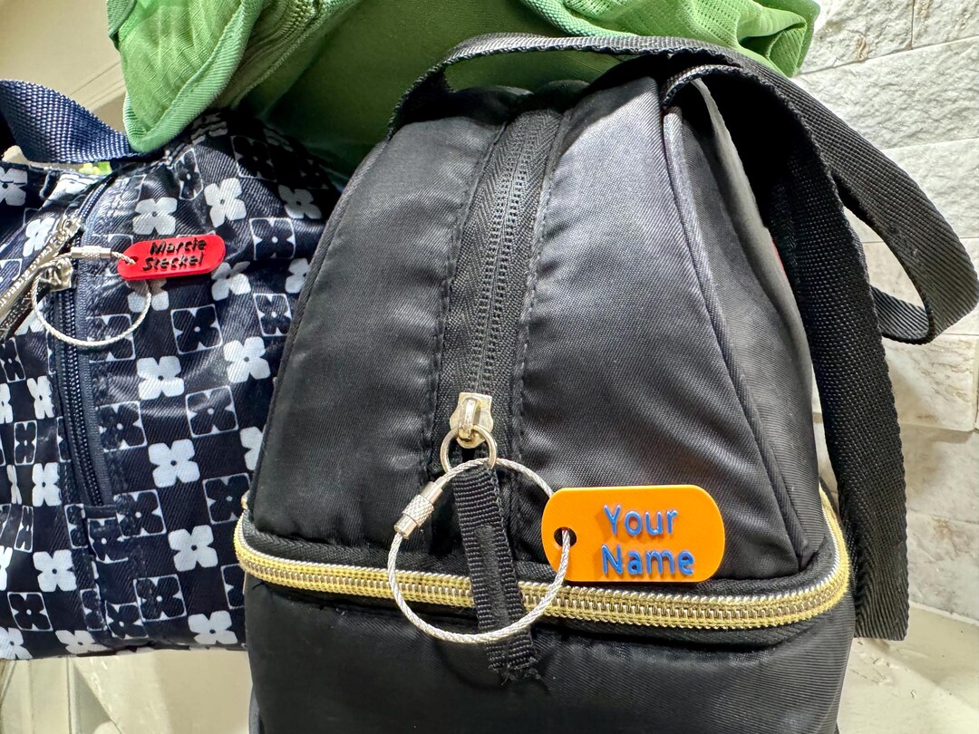 School Supply - Personalized LUNCH BAG Name Tag | ID Tag | Lunch Box ...