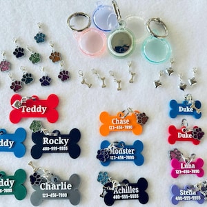 Personalized 3D Printed Pet Tag: Custom Dog ID With Charm - Etsy