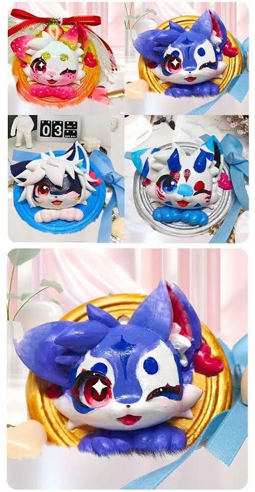 Palette Crafty DIY Plaster Cartoon Fursona Head - Etsy