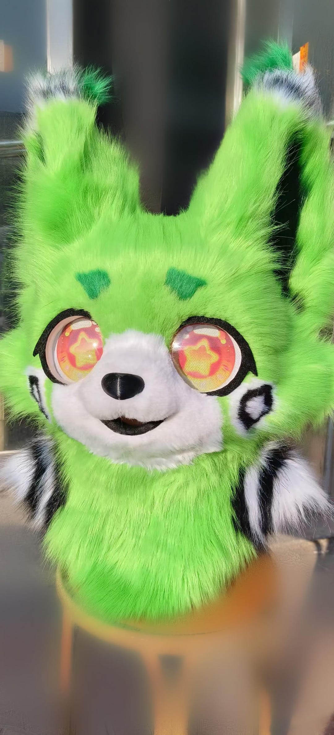 Premade Fursuit Head, Tonny, Kemono, Low-price Fursuit Head, Green ...