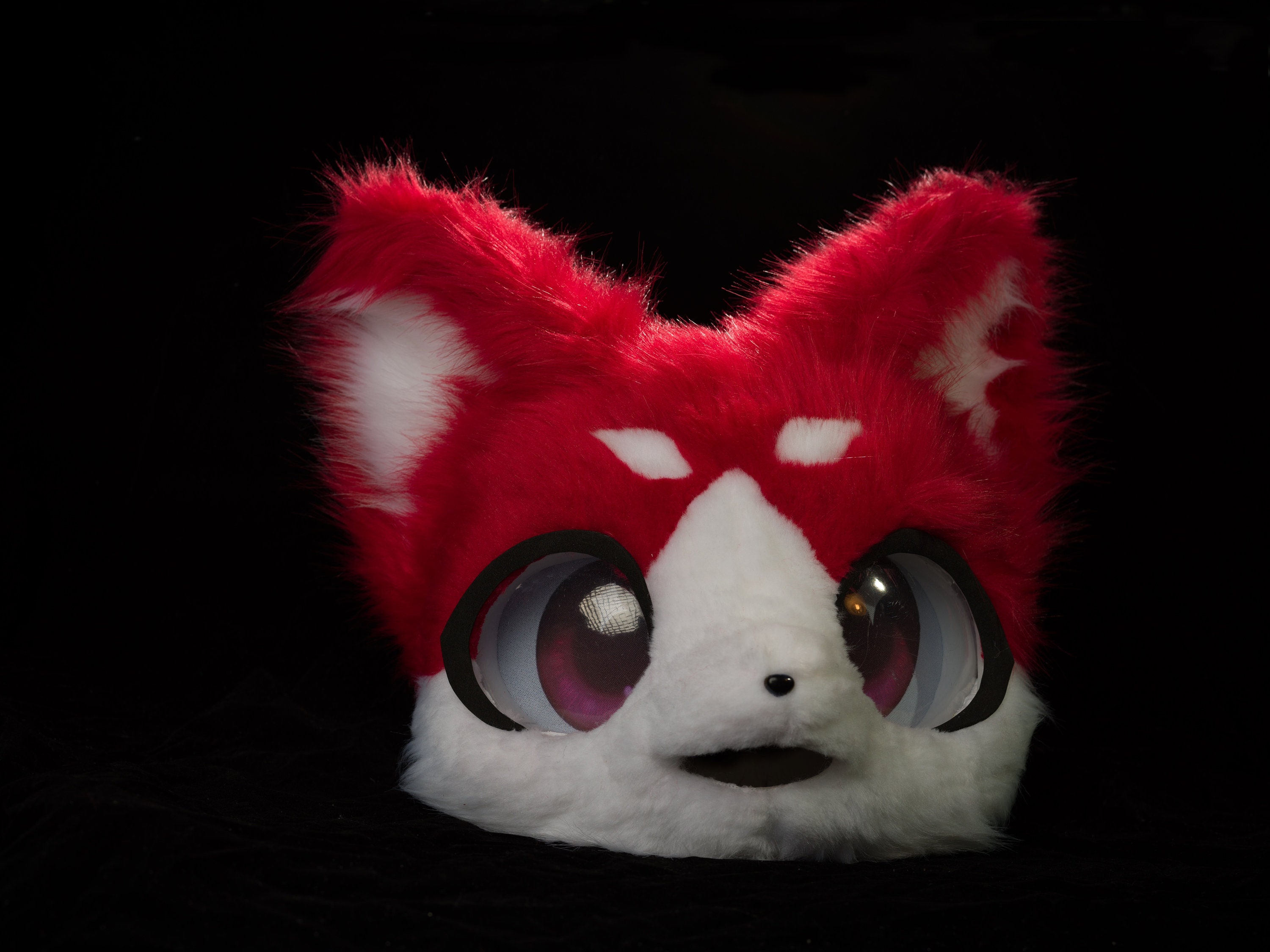 Premade Fursuit Head, Kemono, Low-price Fursuit Head, Red Fursuit Head ...