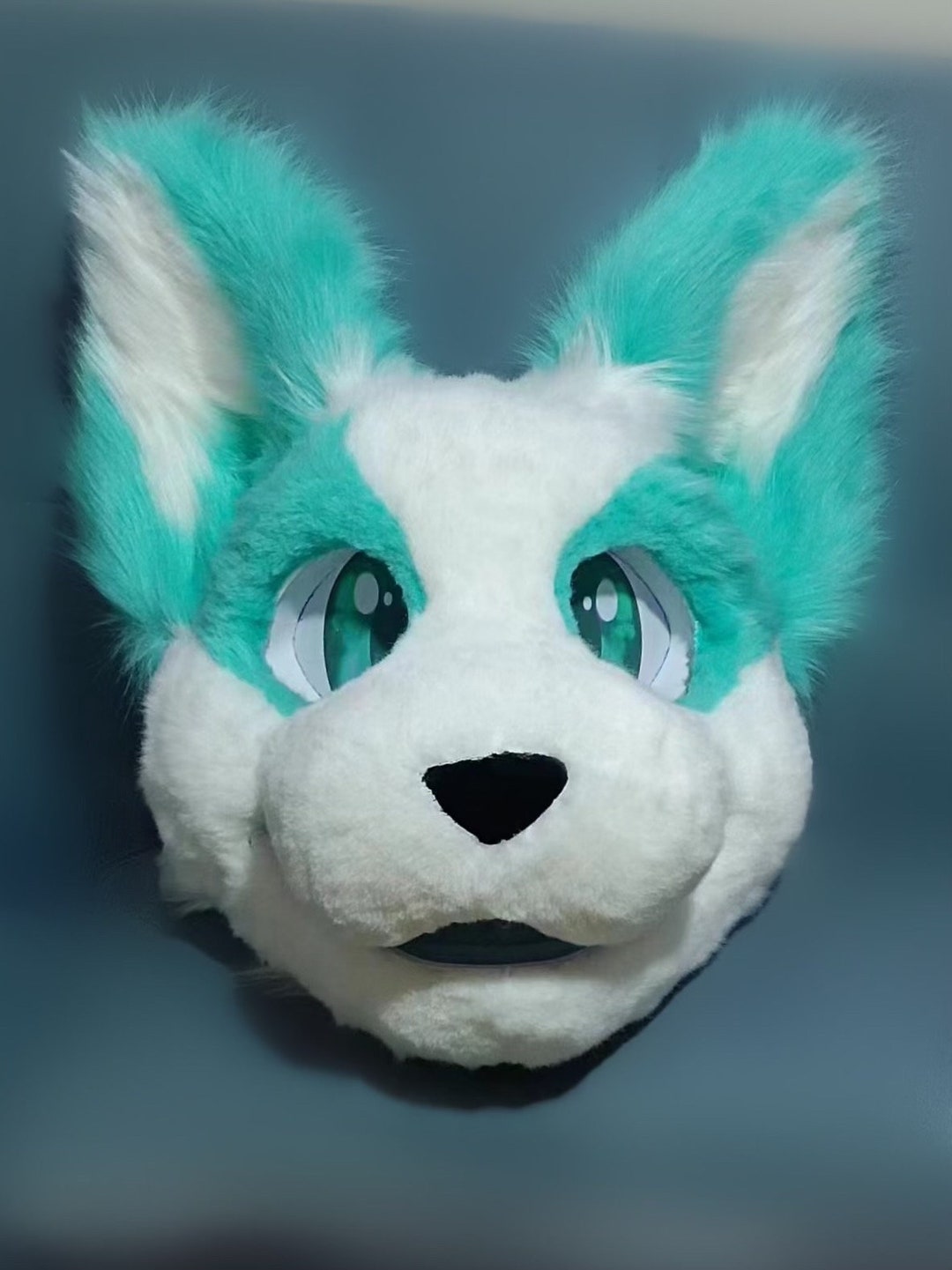 Premade Fursuit Head, Toony, Low-price Fursuit Head, Light Green ...