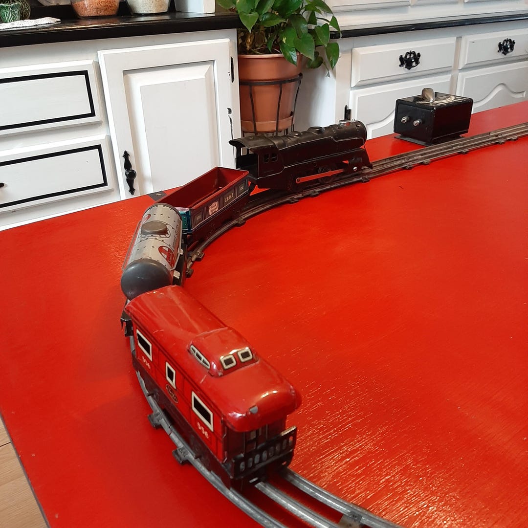 1950s Marx o Tin Train Set - Etsy