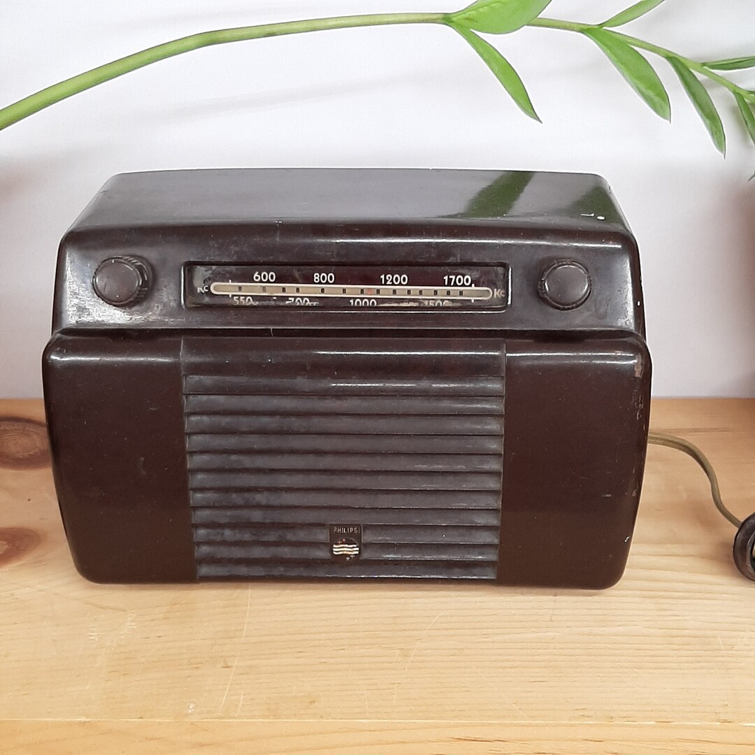 1948 Philips "hippo" Bakelite Tube Radio - Working! - Etsy