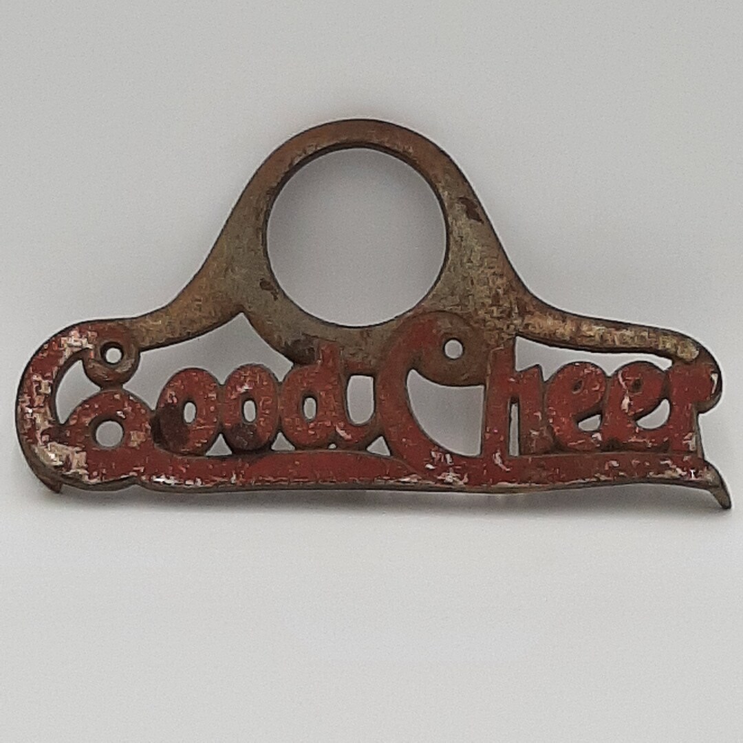 Antique Cast Iron "good Cheer" Sign - Etsy