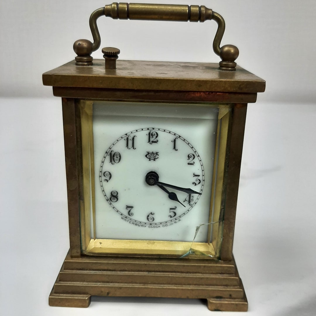 Antique Gold-plated Waterbury Clock - Etsy