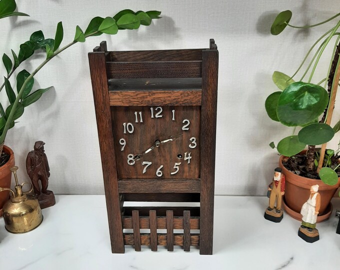 Antique Sessions Mission Oak Clock - Etsy