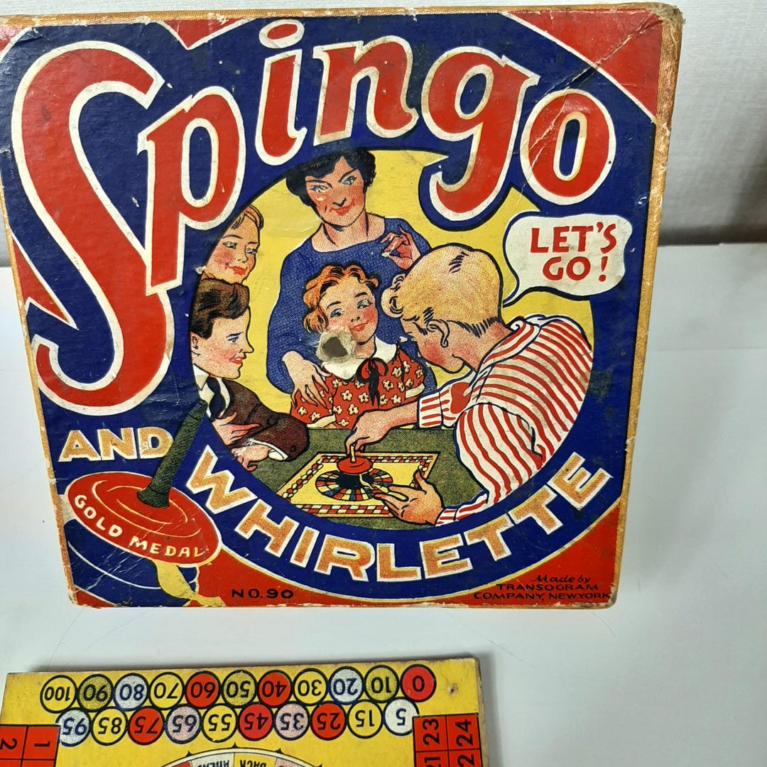 Vintage Spingo & Whirlette Board Game - 1940s - Etsy