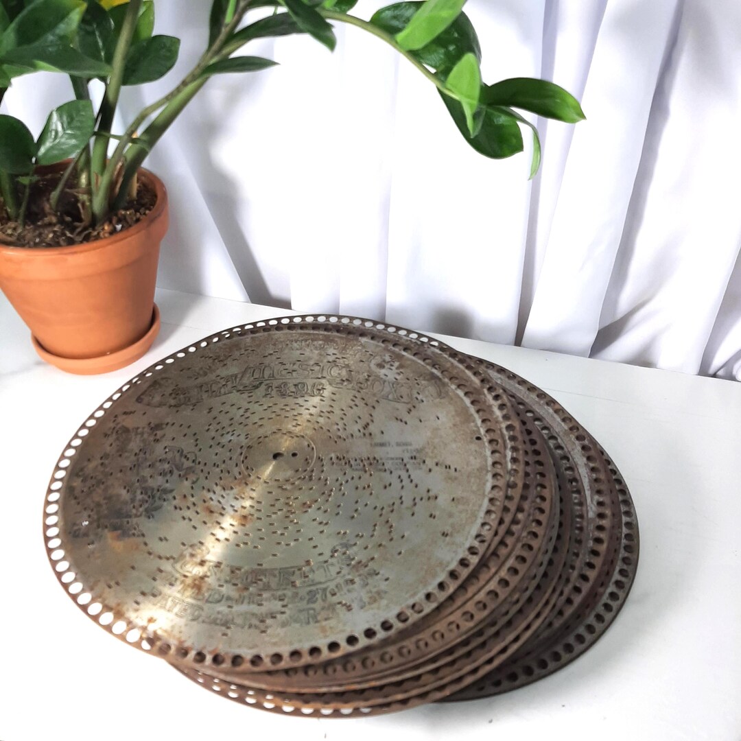 Collection of Antique Regina Music Box Discs - Etsy