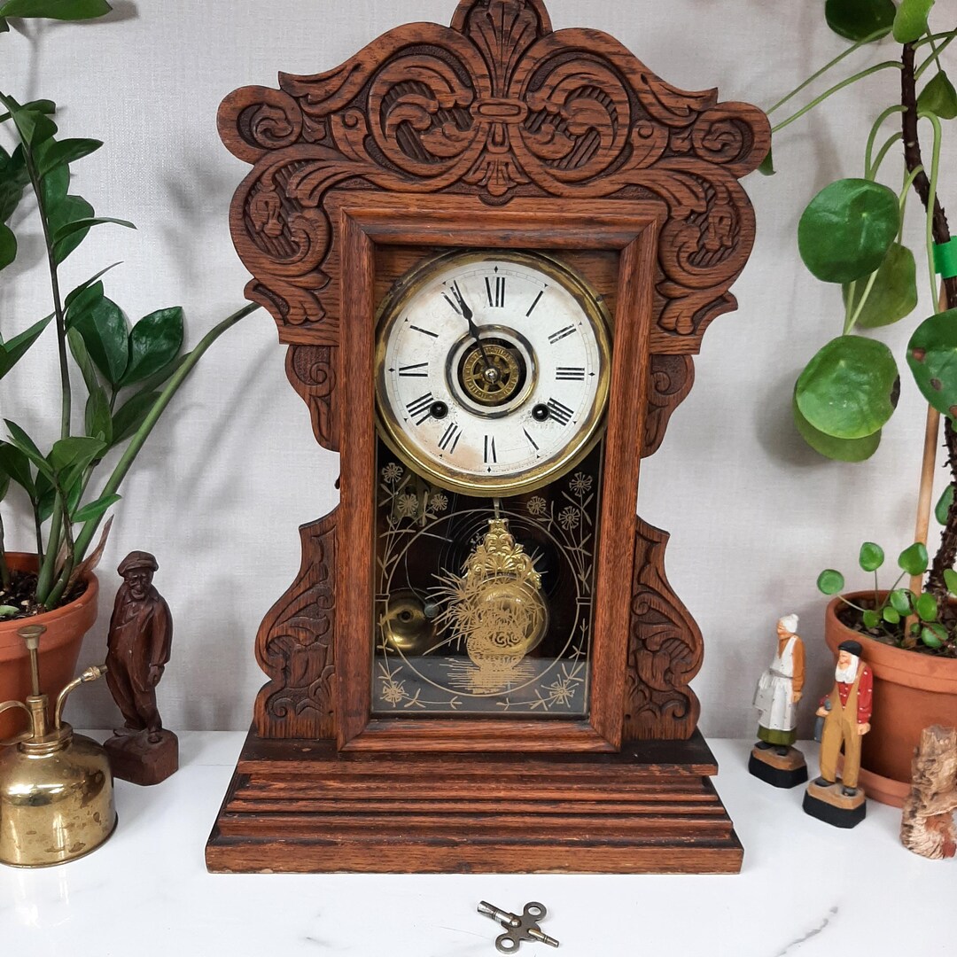 Antique New Haven gingerbread Clock - Etsy