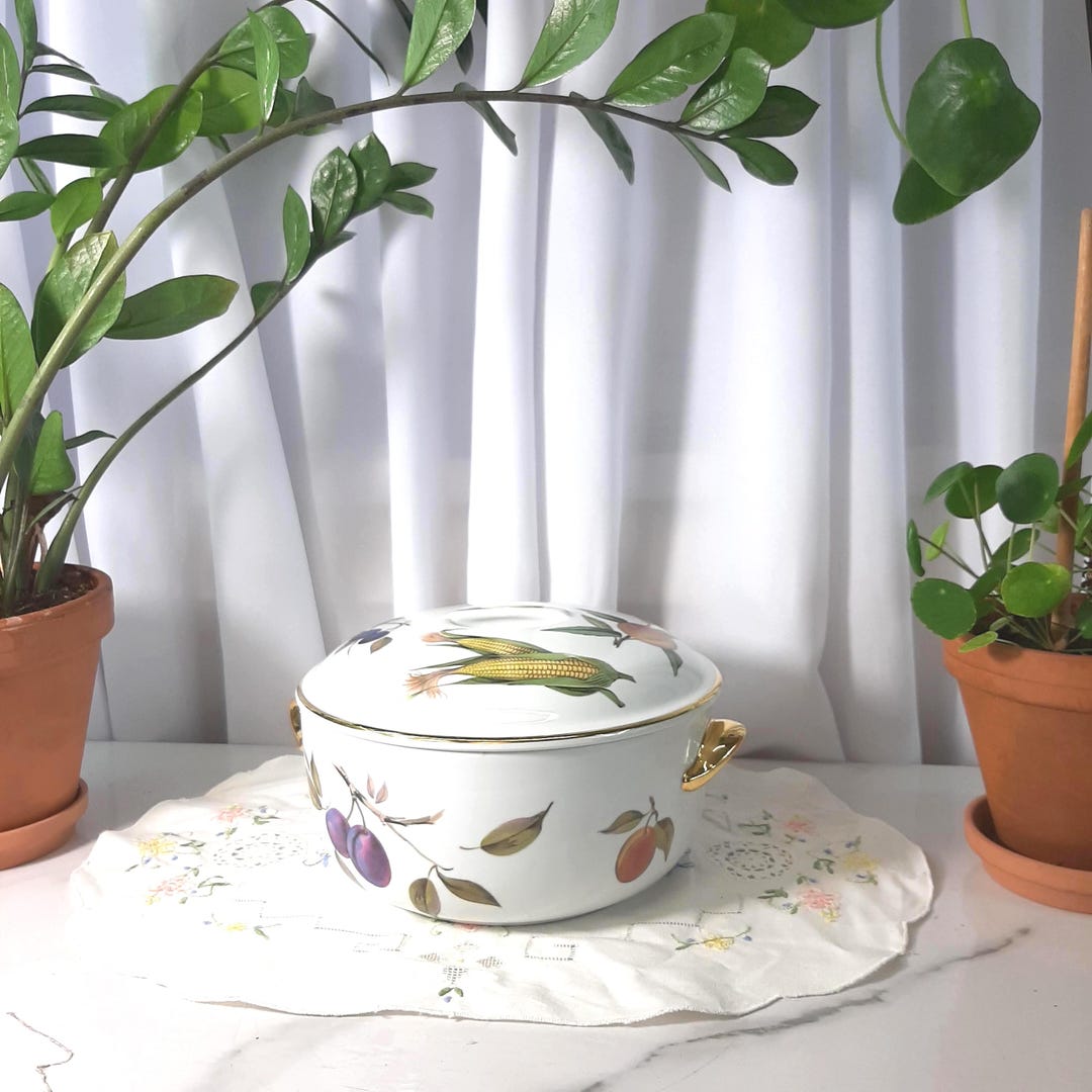 Royal Worcester "evesham" Porcelain Casserole - Etsy