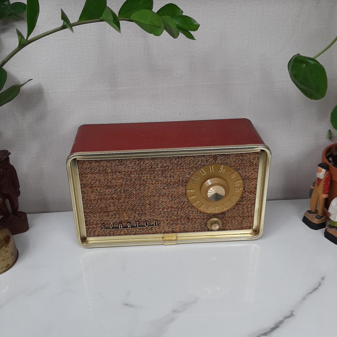 RARE Sparton Red Metal Tube Radio - Works Great! - Etsy Canada
