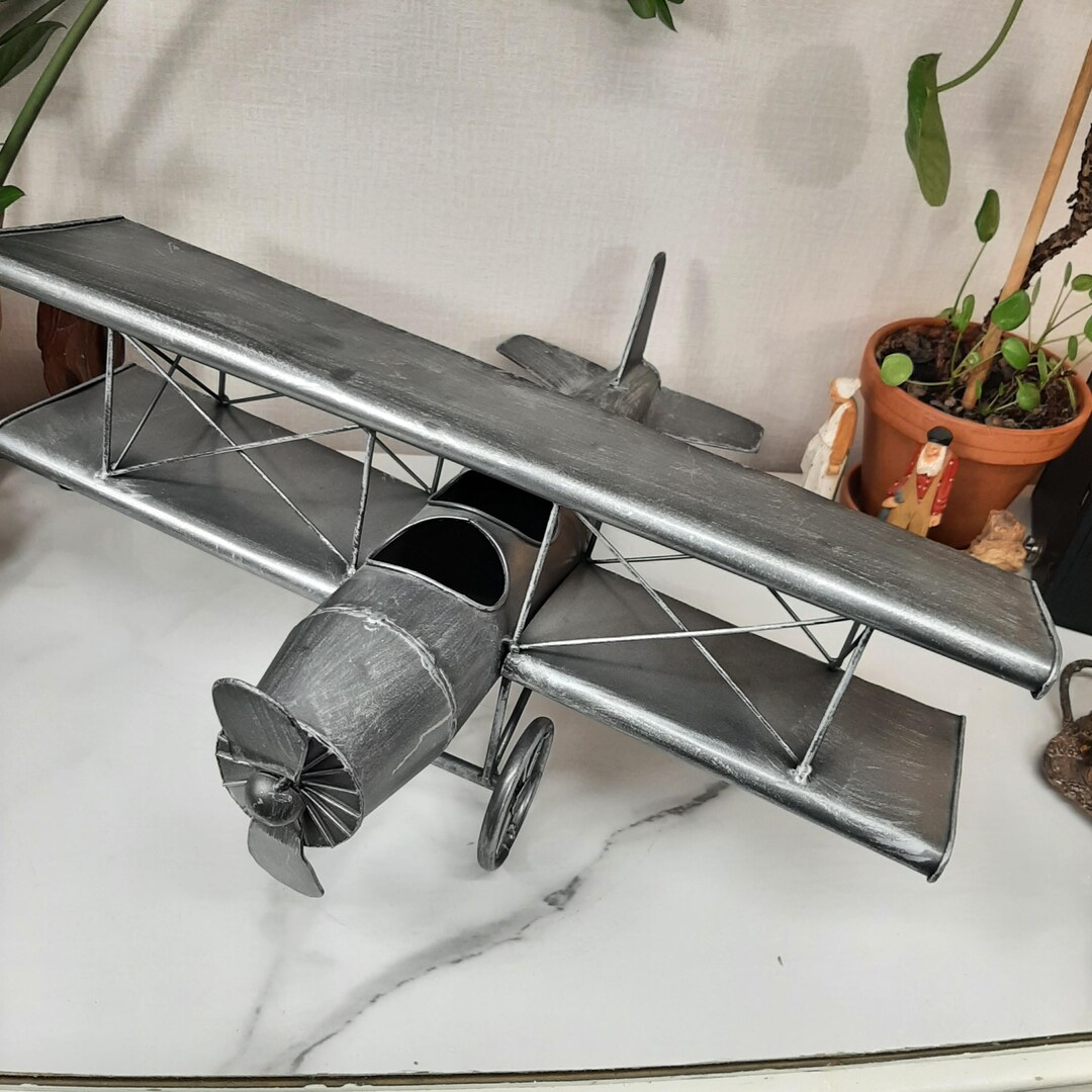 Large Vintage Decorative Metal Airplane - Etsy