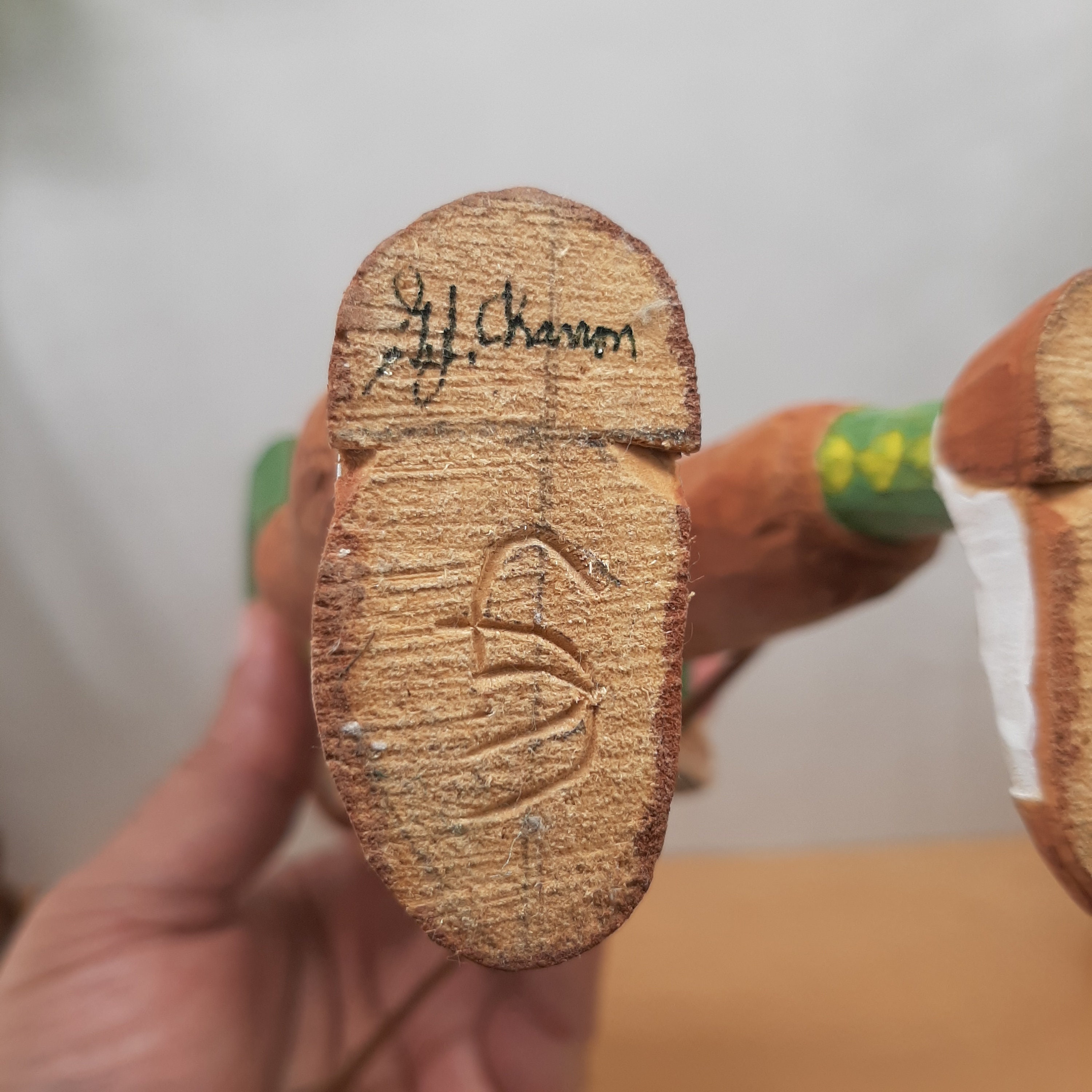 Unique Painted Golfer Wood Carving - Etsy