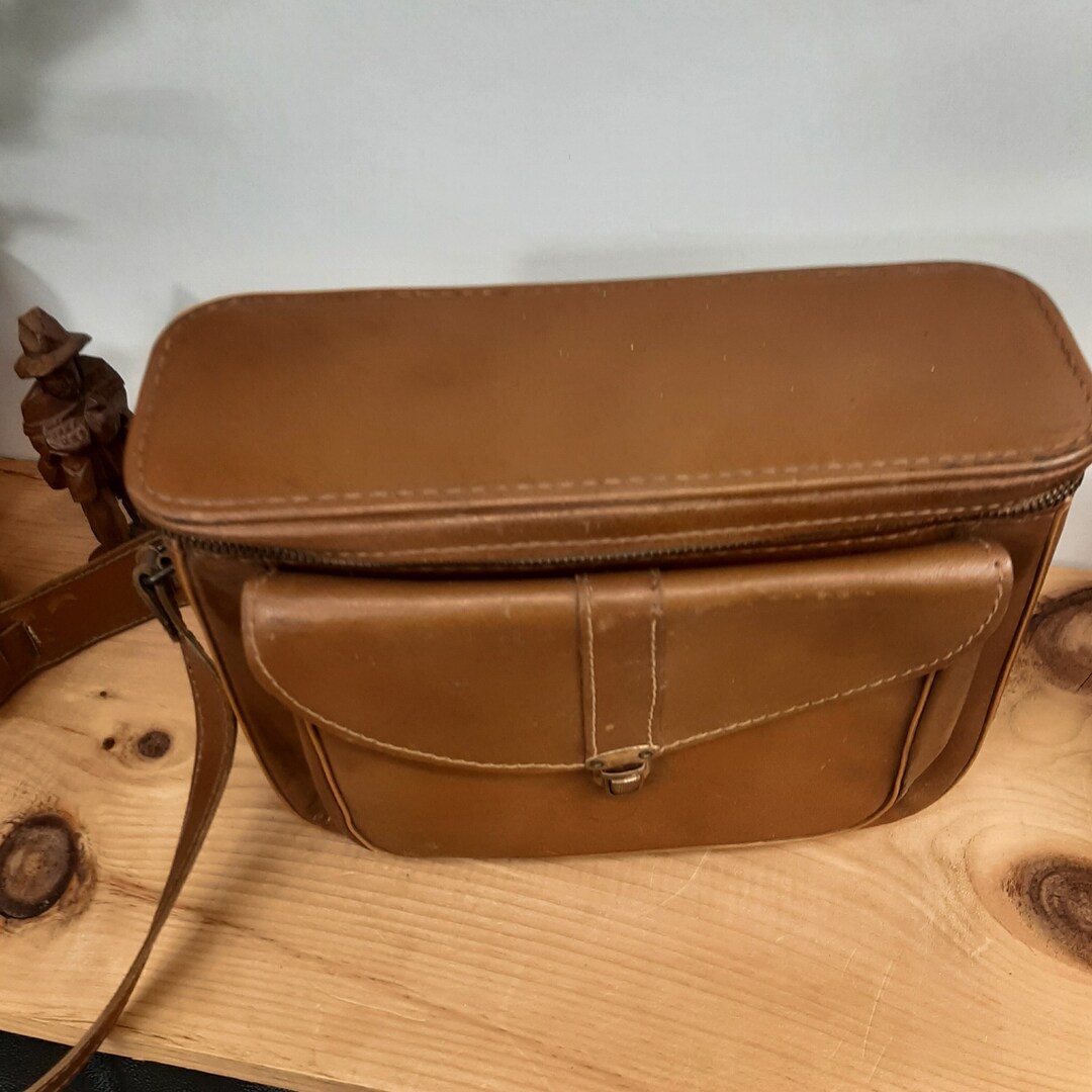 Vintage Leather Camera Bag - 1970s - Etsy