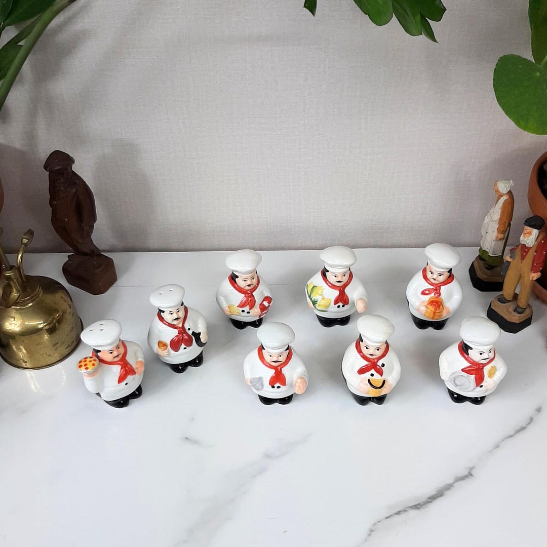 Eight Vintage Kitchen Ceramic Chefs - Etsy
