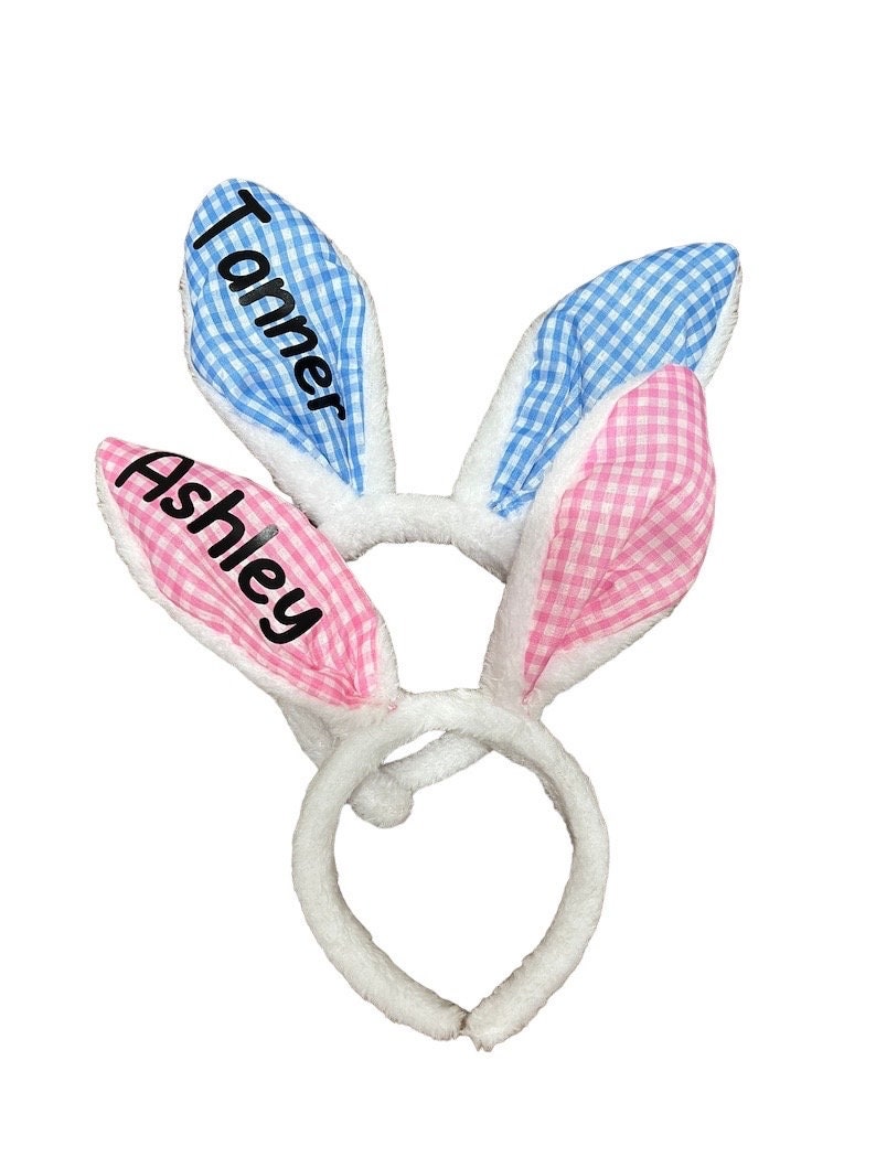 Personalized Easter Bunny Rabbit Headband Bunny Ears Bunny Custom ...