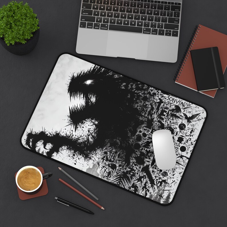 Ink Blot, Dragon, Rorshach, Desk Mat - Etsy