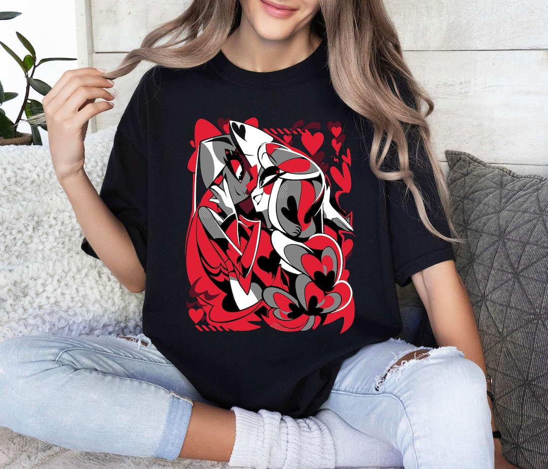 Hazbin Hotel Charlie and Vaggie Shirt, Chaggie Hazbin Hotel Cartoon ...