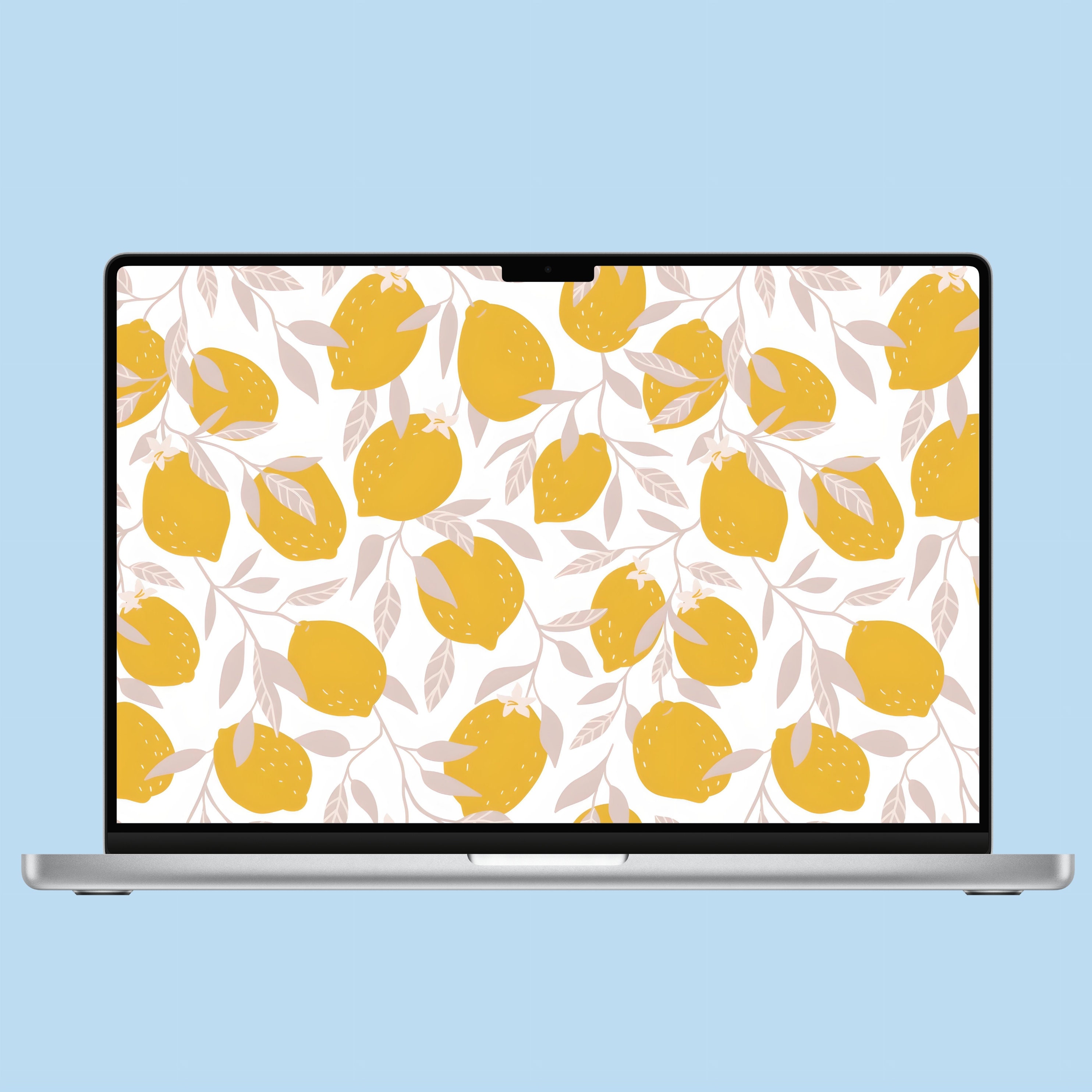 Desktop Wallpaper Original Design Lemon Illutration - Etsy