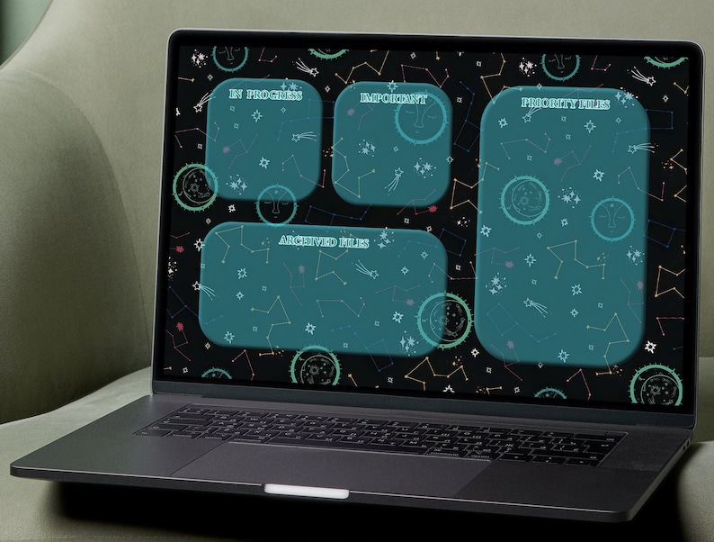 Computer Desktop Organizer Set Wallpaper | Original Design | Star Sky ...