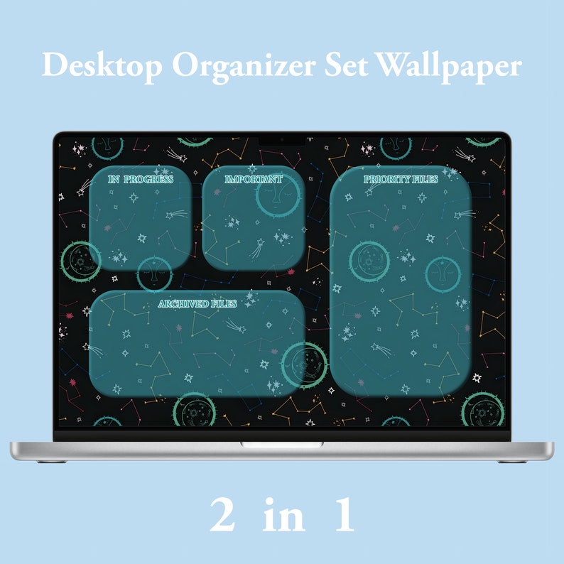 Computer Desktop Organizer Set Wallpaper | Original Design | Star Sky ...